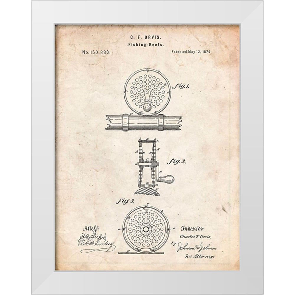 Borders, Cole 19x24 White Modern Wood Framed Museum Art Print Titled ...