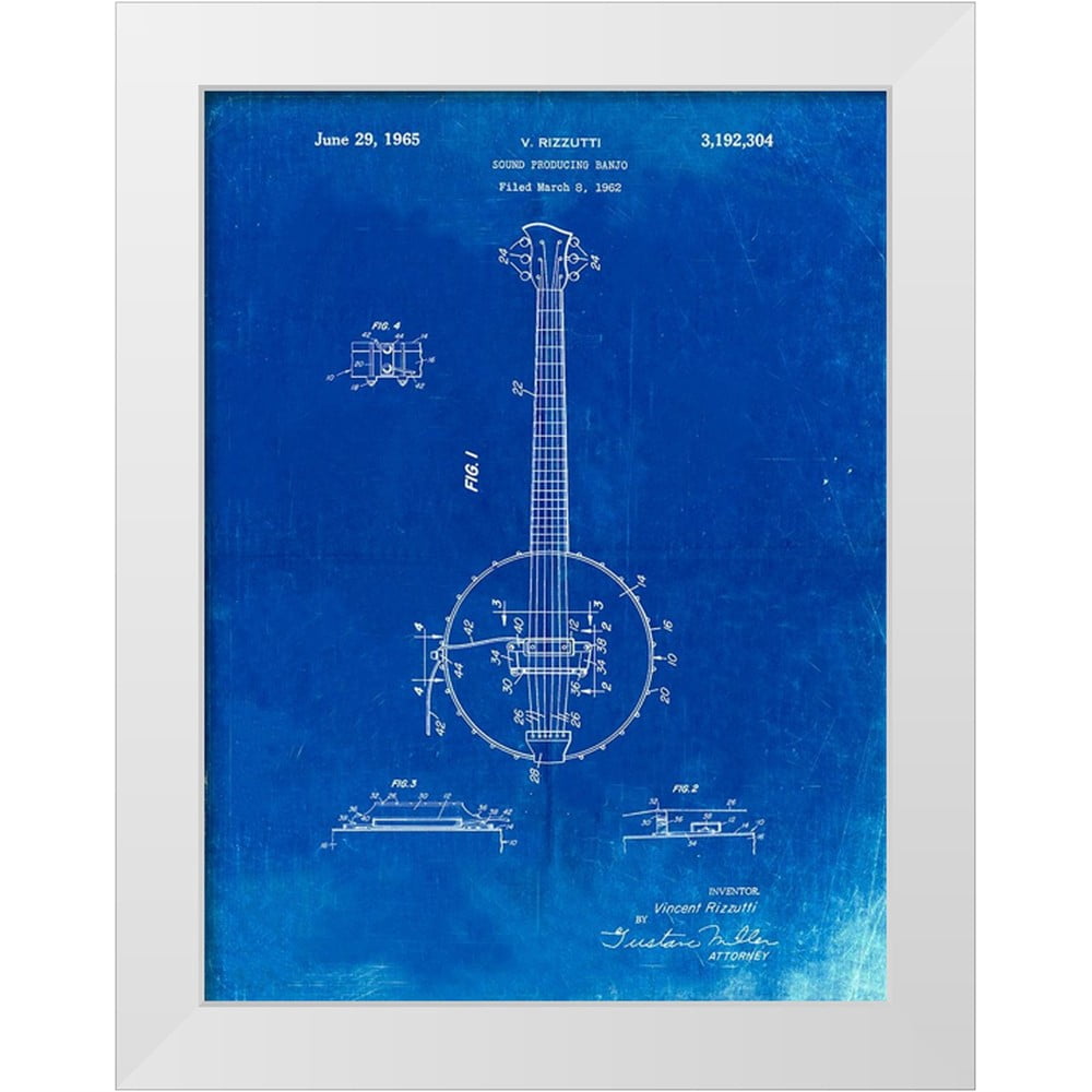 Borders, Cole 19x24 White Modern Wood Framed Museum Art Print Titled ...