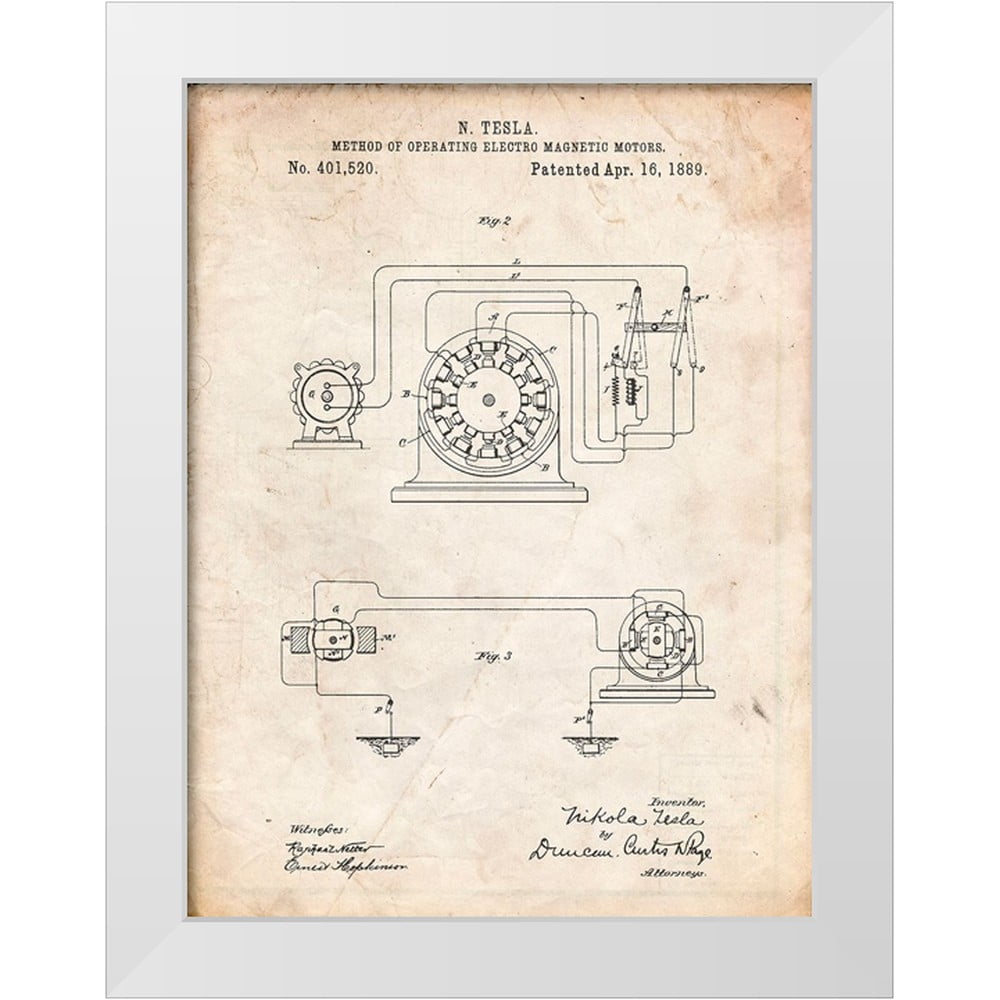 Borders, Cole 19x24 White Modern Wood Framed Museum Art Print Titled ...