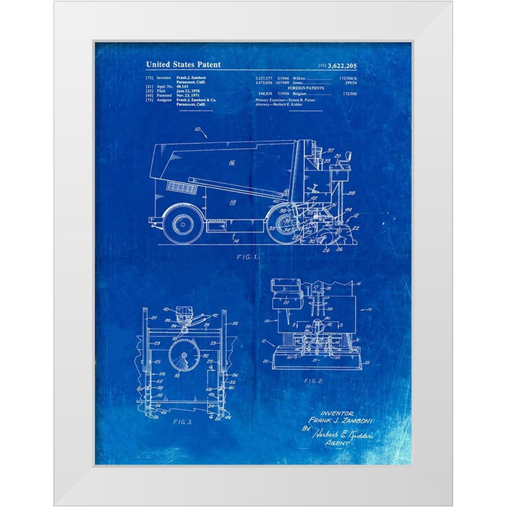 Borders, Cole 19x24 White Modern Wood Framed Museum Art Print Titled ...