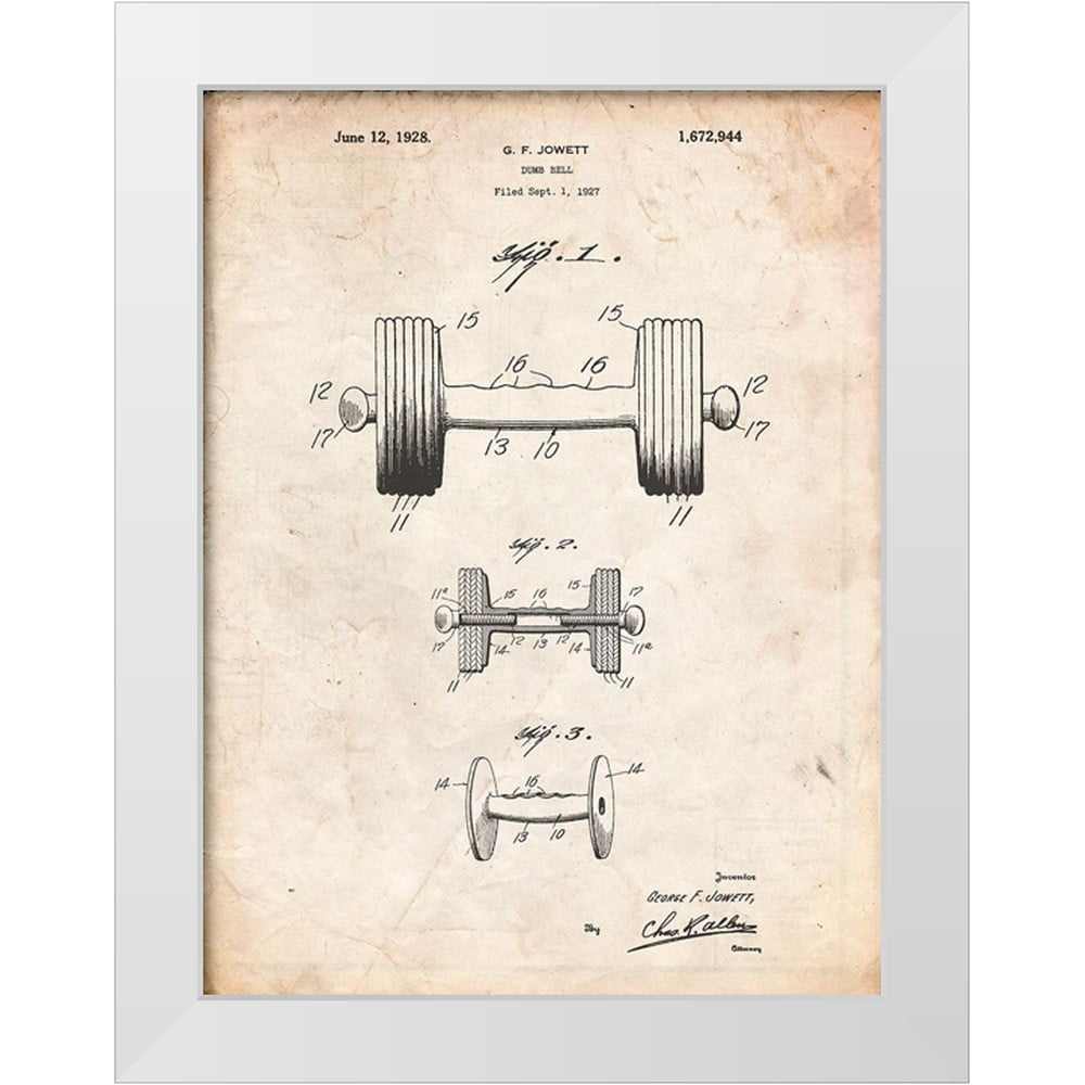 Borders, Cole 19x24 White Modern Wood Framed Museum Art Print Titled - PP314-Vintage Parchment ...