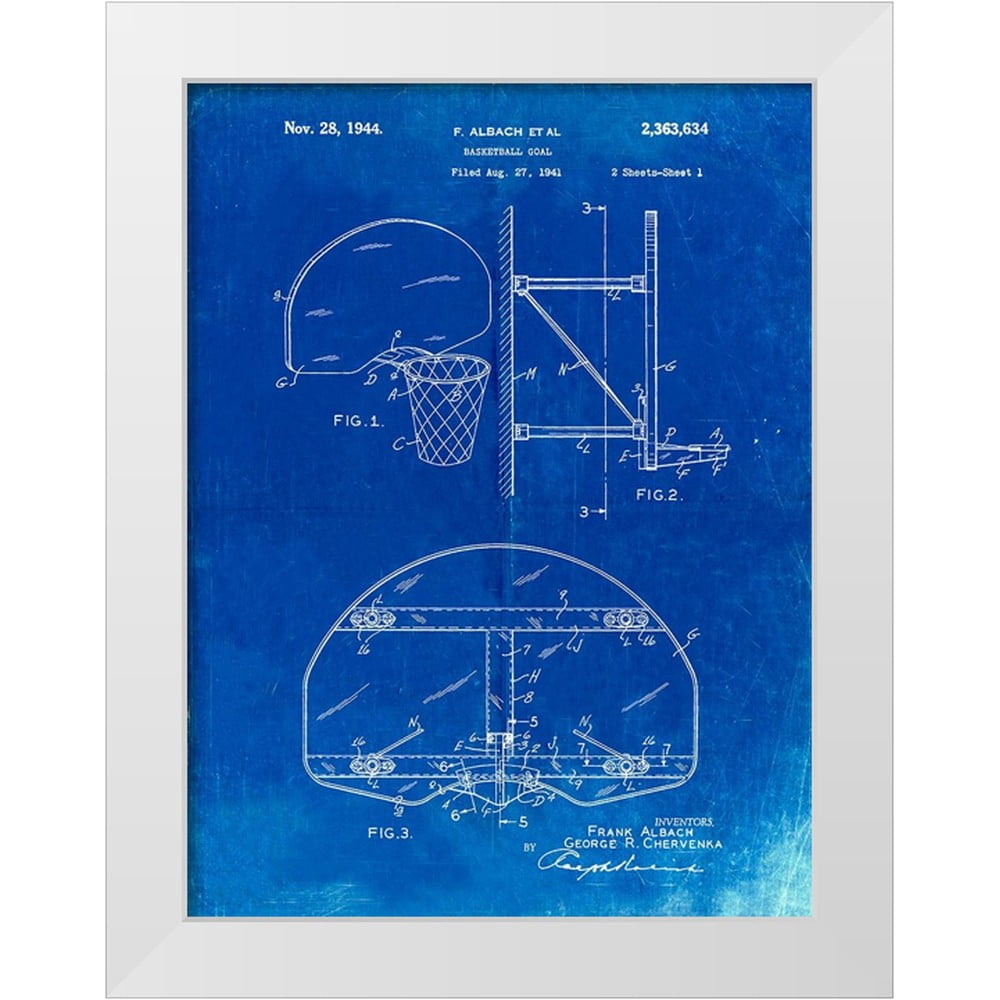 Borders, Cole 19x24 White Modern Wood Framed Museum Art Print Titled ...