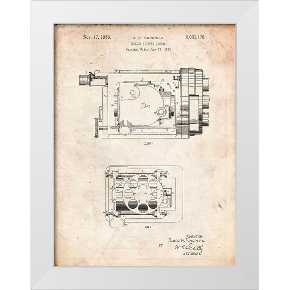 Borders, Cole 19x24 White Modern Wood Framed Museum Art Print Titled - PP390-Vintage Parchment ...