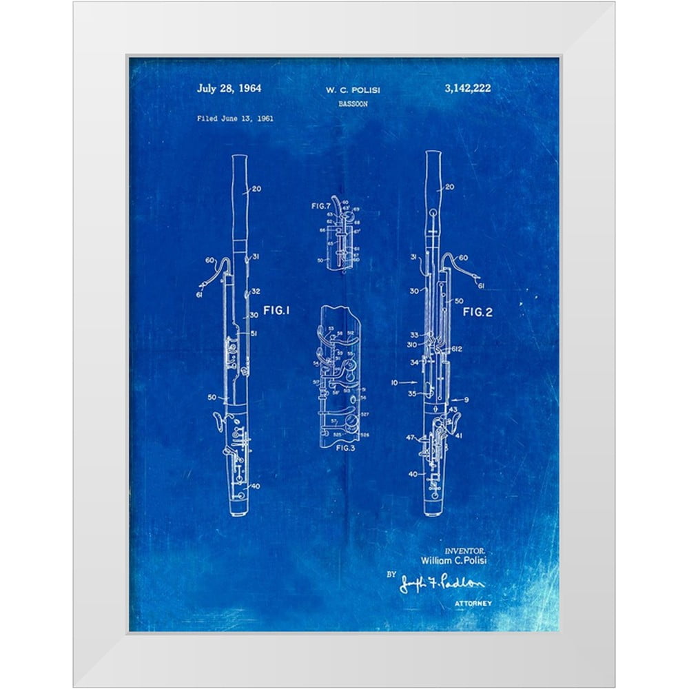 Borders, Cole 19x24 White Modern Wood Framed Museum Art Print Titled ...