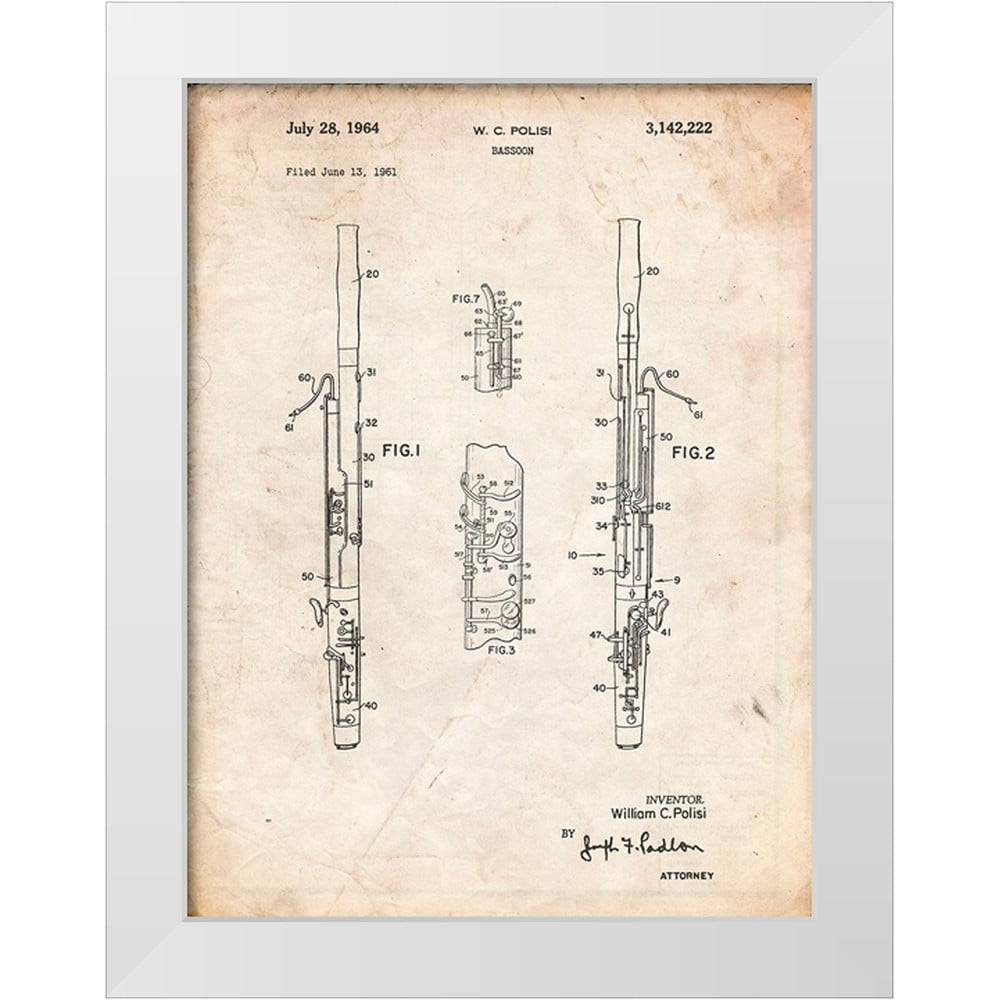 Borders, Cole 19x24 White Modern Wood Framed Museum Art Print Titled ...