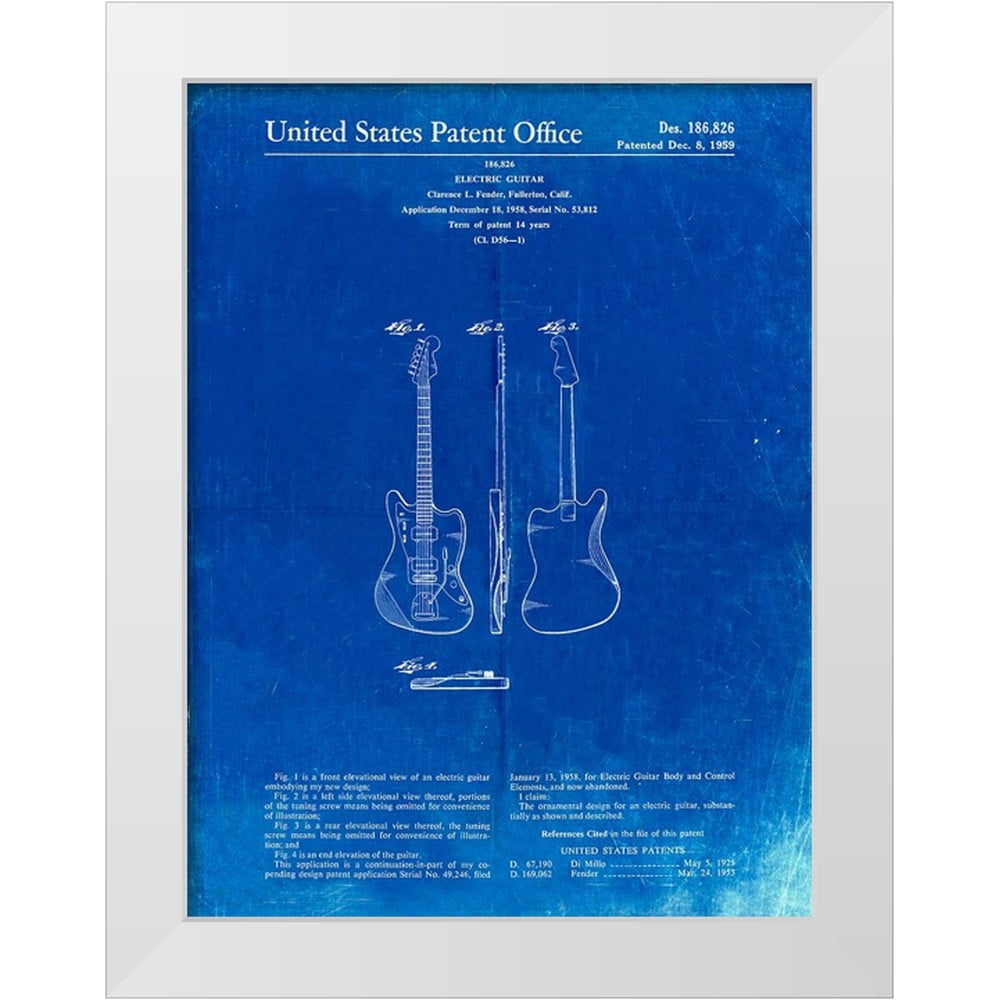 Borders, Cole 19x24 White Modern Wood Framed Museum Art Print Titled ...