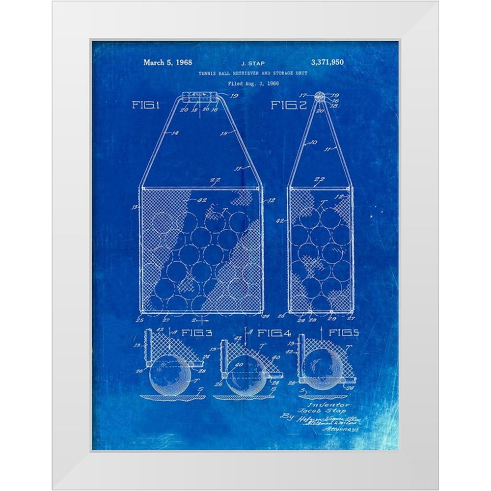 Borders, Cole 19x24 White Modern Wood Framed Museum Art Print Titled ...