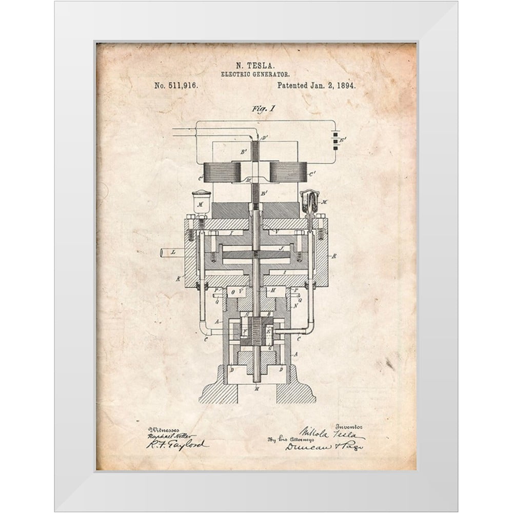 Borders, Cole 19x24 White Modern Wood Framed Museum Art Print Titled ...