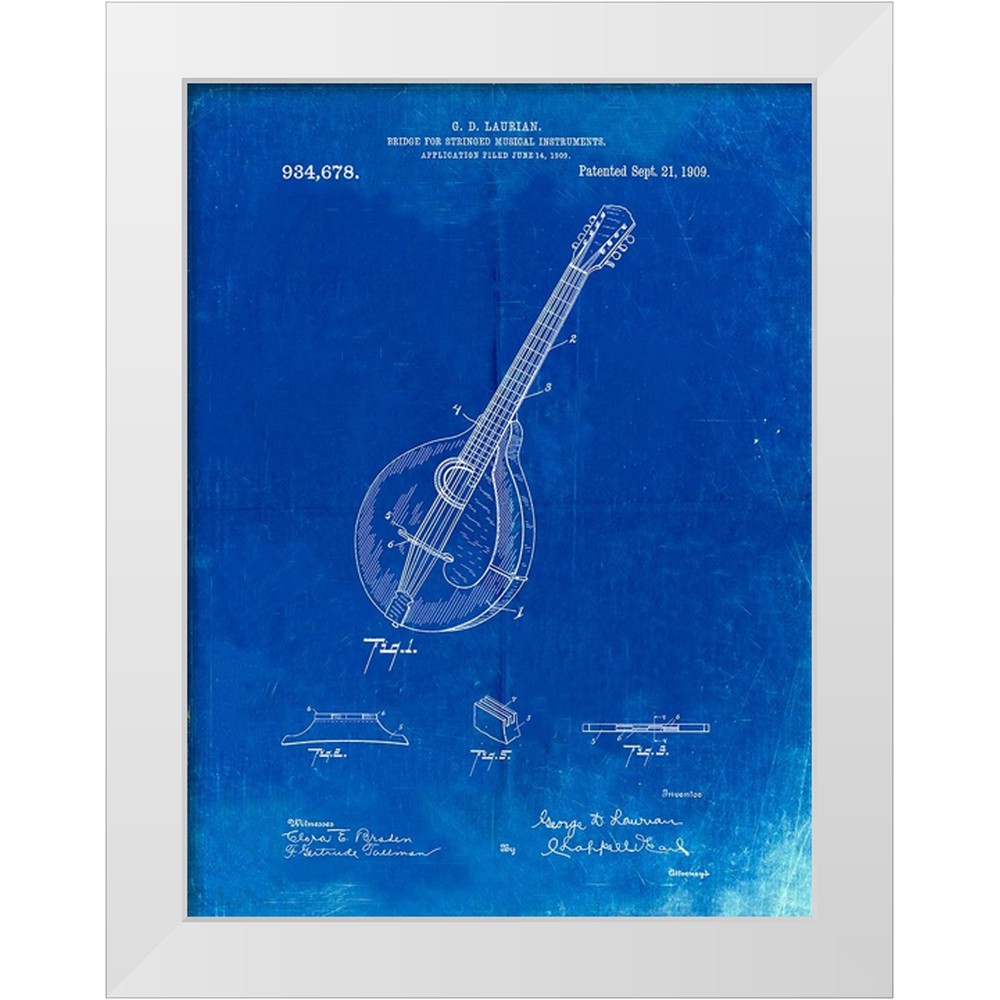 Borders, Cole 19x24 White Modern Wood Framed Museum Art Print Titled ...
