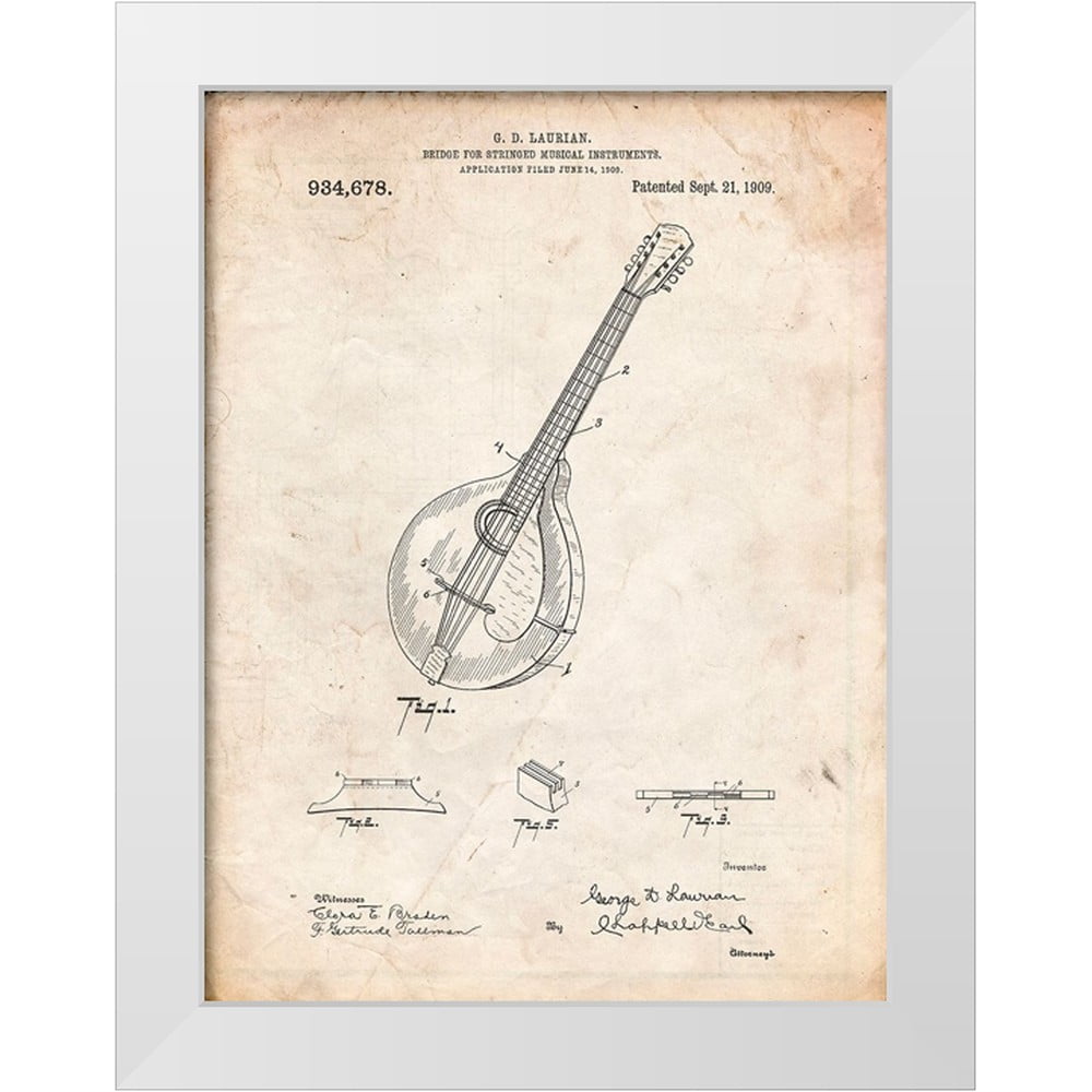 Borders, Cole 19x24 White Modern Wood Framed Museum Art Print Titled ...