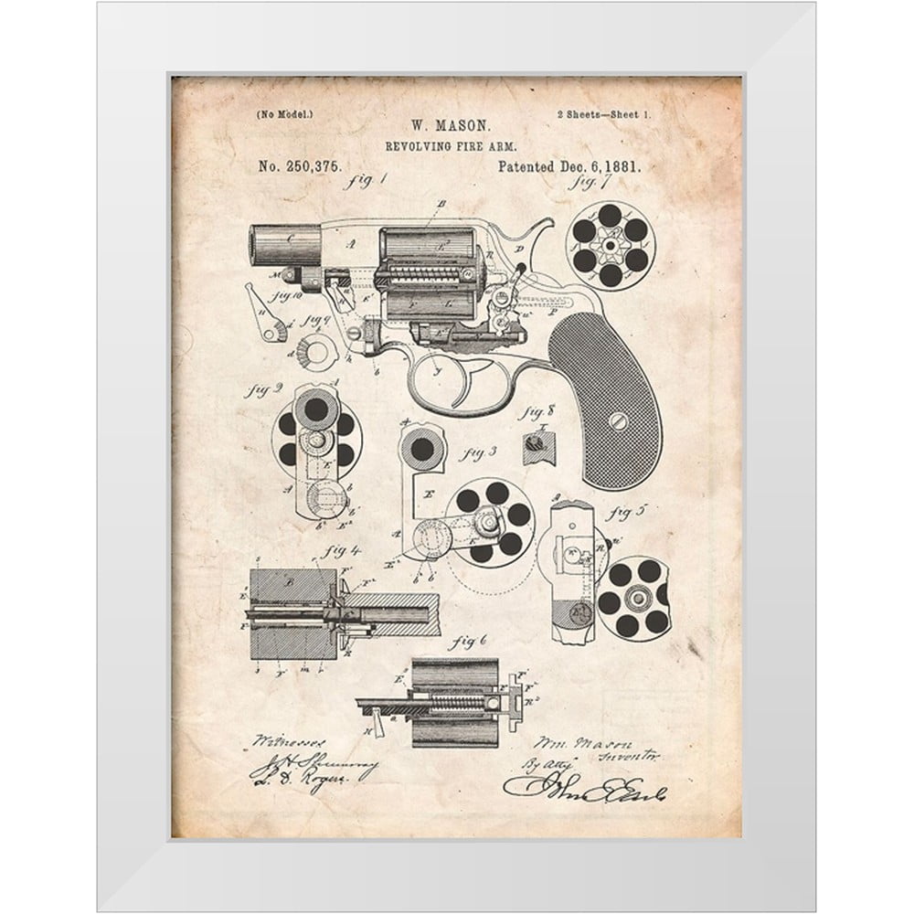 Borders, Cole 19x24 White Modern Wood Framed Museum Art Print Titled ...