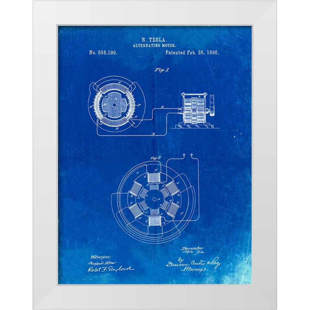 Borders, Cole 19x24 White Modern Wood Framed Museum Art Print Titled ...