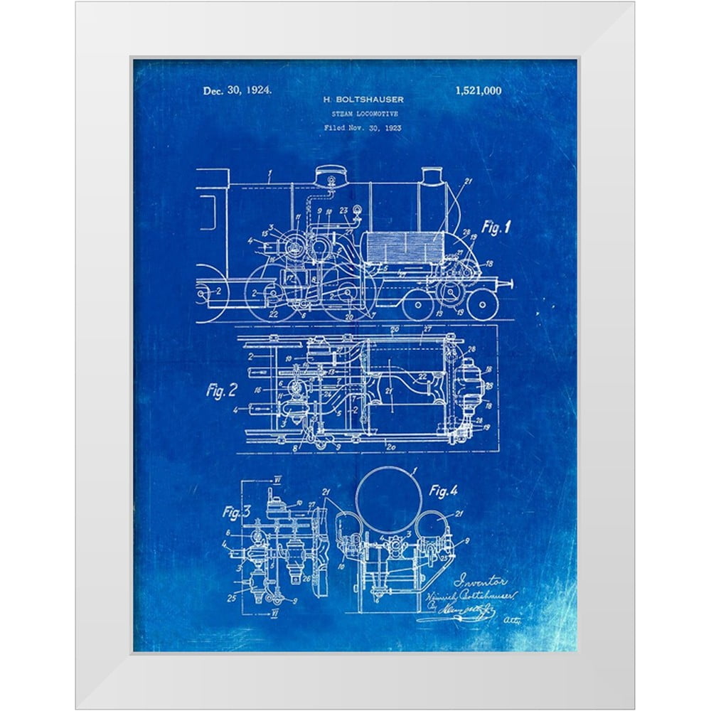 Borders, Cole 19x24 White Modern Wood Framed Museum Art Print Titled ...