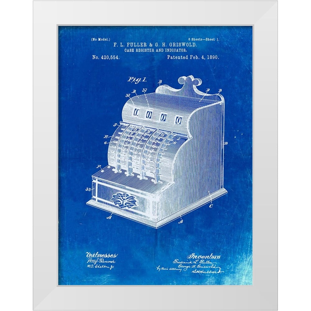 Borders, Cole 19x24 White Modern Wood Framed Museum Art Print Titled ...