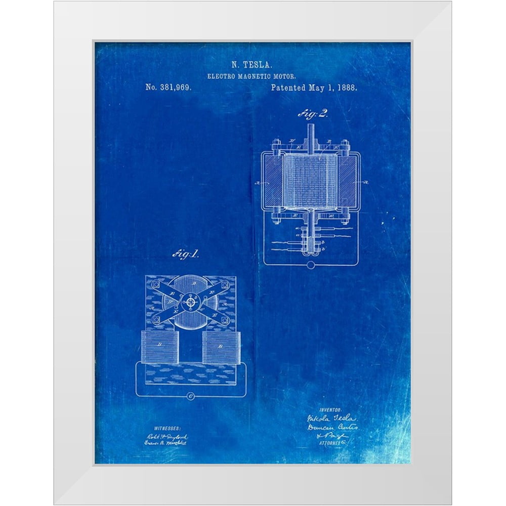 Borders, Cole 19x24 White Modern Wood Framed Museum Art Print Titled ...