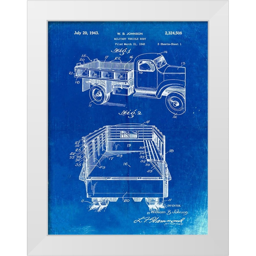 Borders, Cole 19x24 White Modern Wood Framed Museum Art Print Titled ...