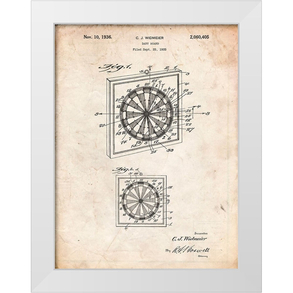 Borders, Cole 19x24 White Modern Wood Framed Museum Art Print Titled ...