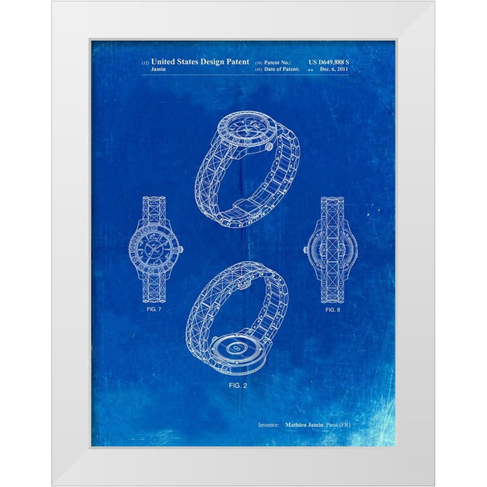 Borders, Cole 19x24 White Modern Wood Framed Museum Art Print Titled ...