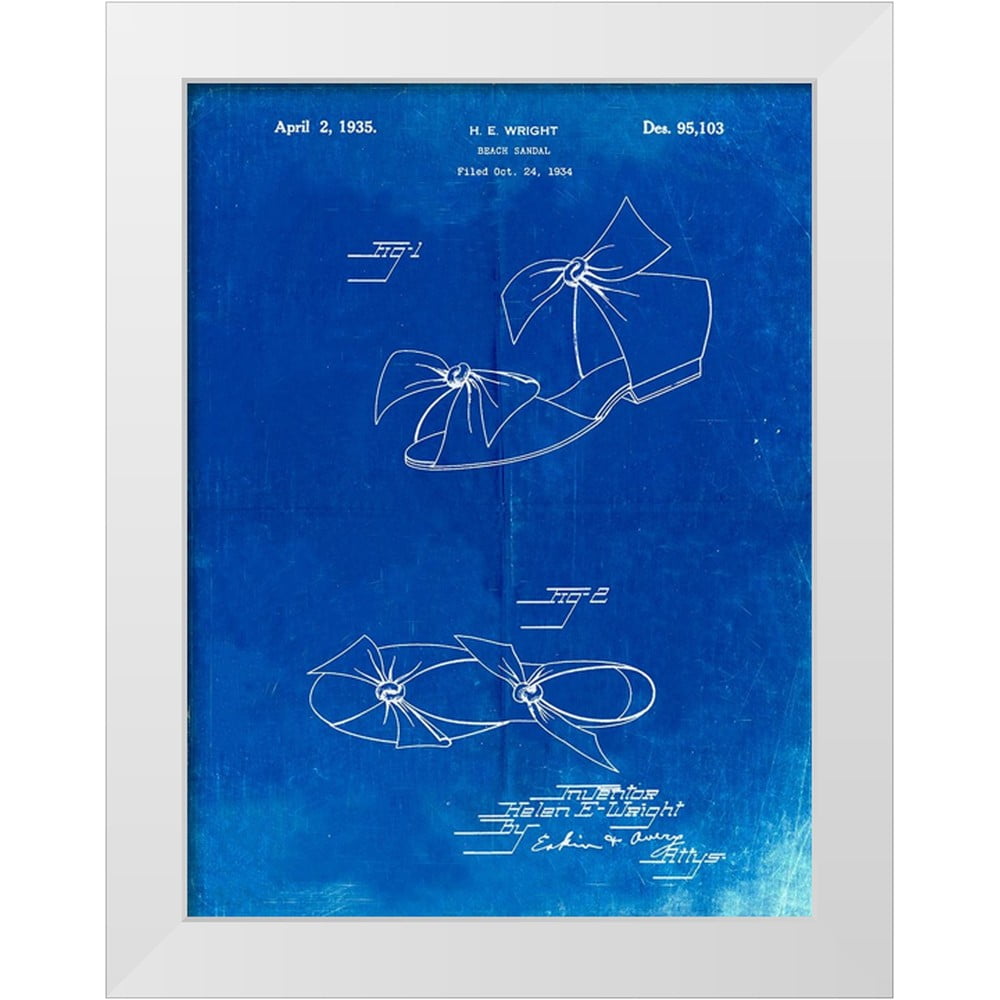 Borders, Cole 19x24 White Modern Wood Framed Museum Art Print Titled ...