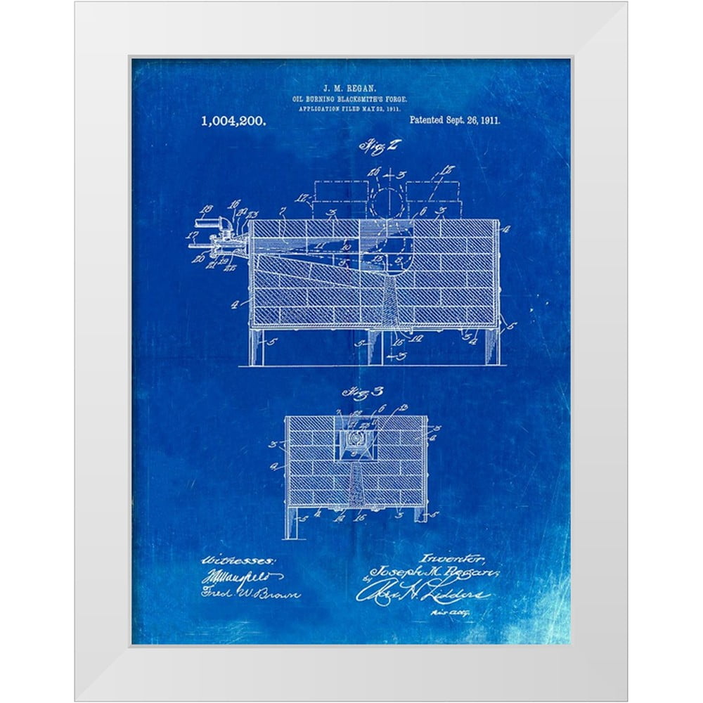 Borders, Cole 19x24 White Modern Wood Framed Museum Art Print Titled ...