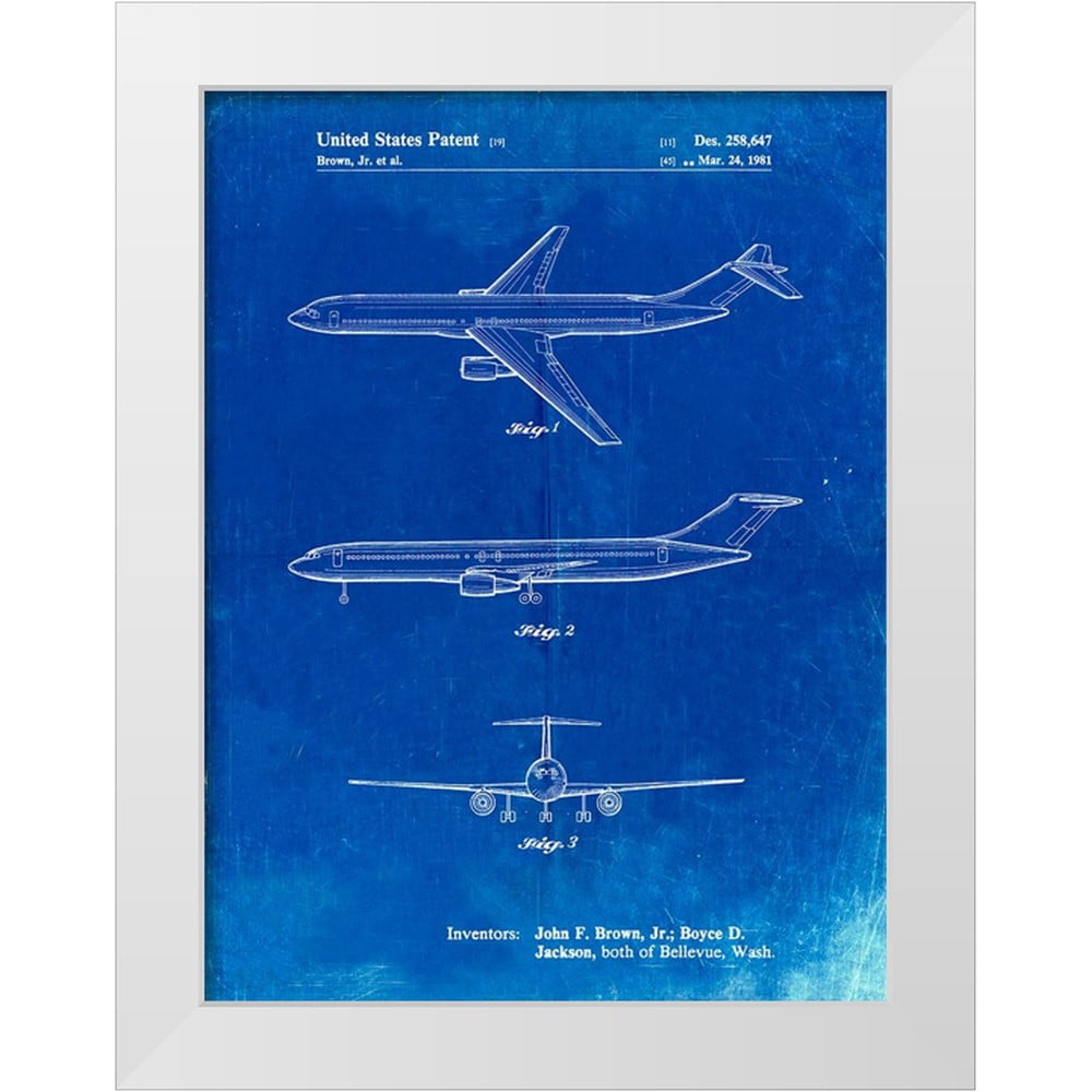 Borders, Cole 19x24 White Modern Wood Framed Museum Art Print Titled ...