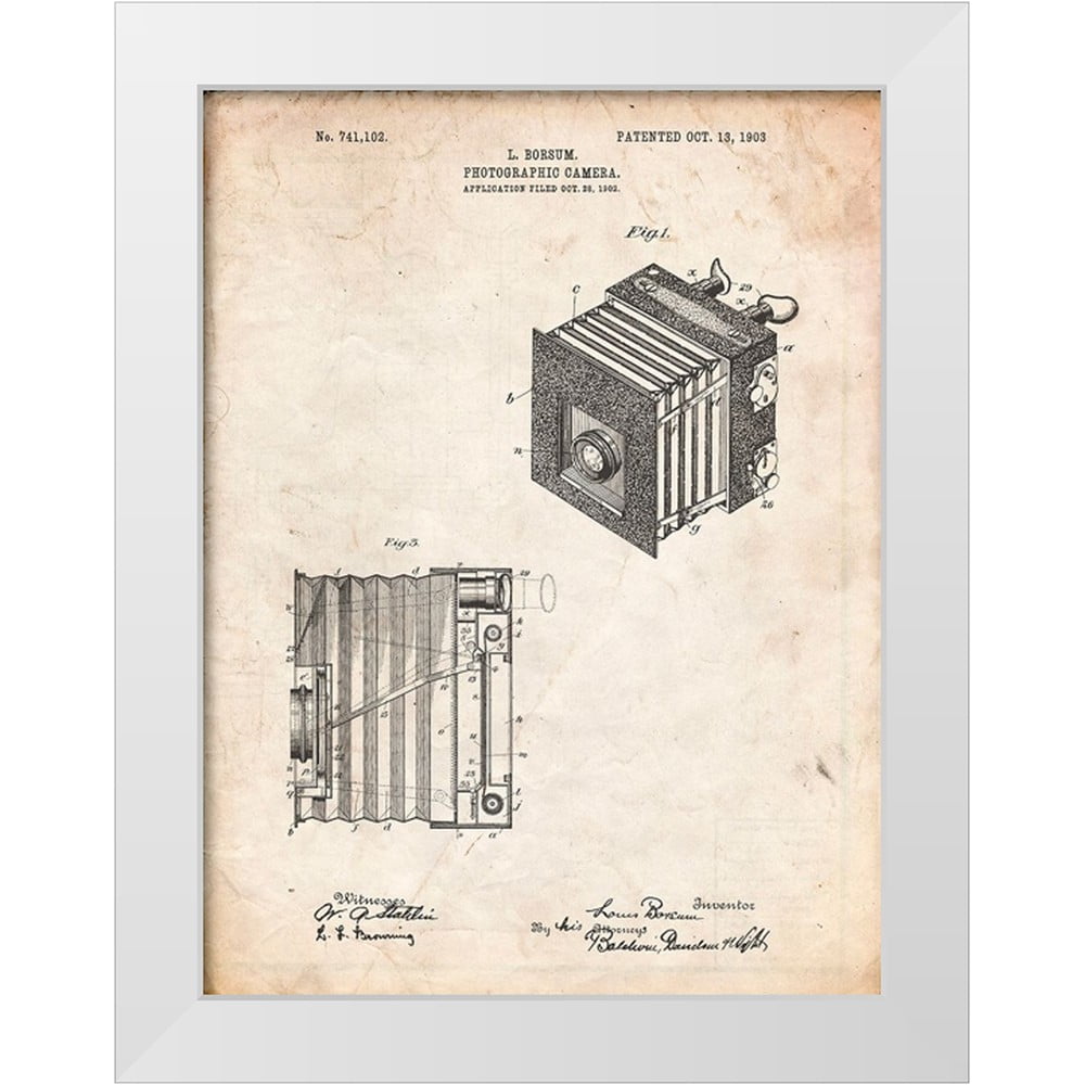 Borders, Cole 19x24 White Modern Wood Framed Museum Art Print Titled ...