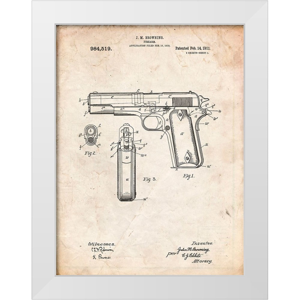 Borders, Cole 19x24 White Modern Wood Framed Museum Art Print Titled ...