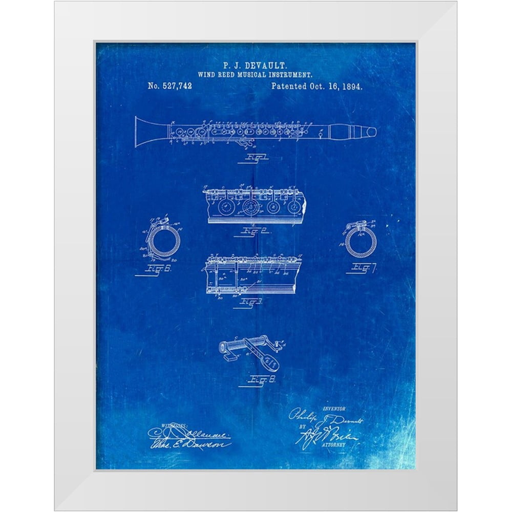 Borders, Cole 19x24 White Modern Wood Framed Museum Art Print Titled ...