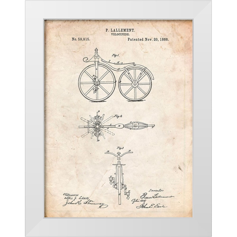 Borders, Cole 19x24 White Modern Wood Framed Museum Art Print Titled - PP77-Vintage Parchment ...