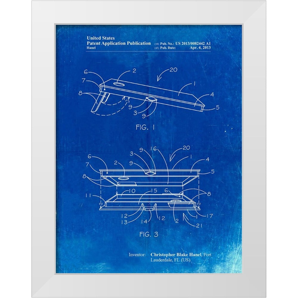 Borders, Cole 19x24 White Modern Wood Framed Museum Art Print Titled ...