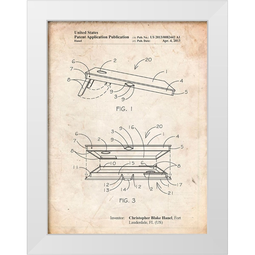 Borders, Cole 19x24 White Modern Wood Framed Museum Art Print Titled ...