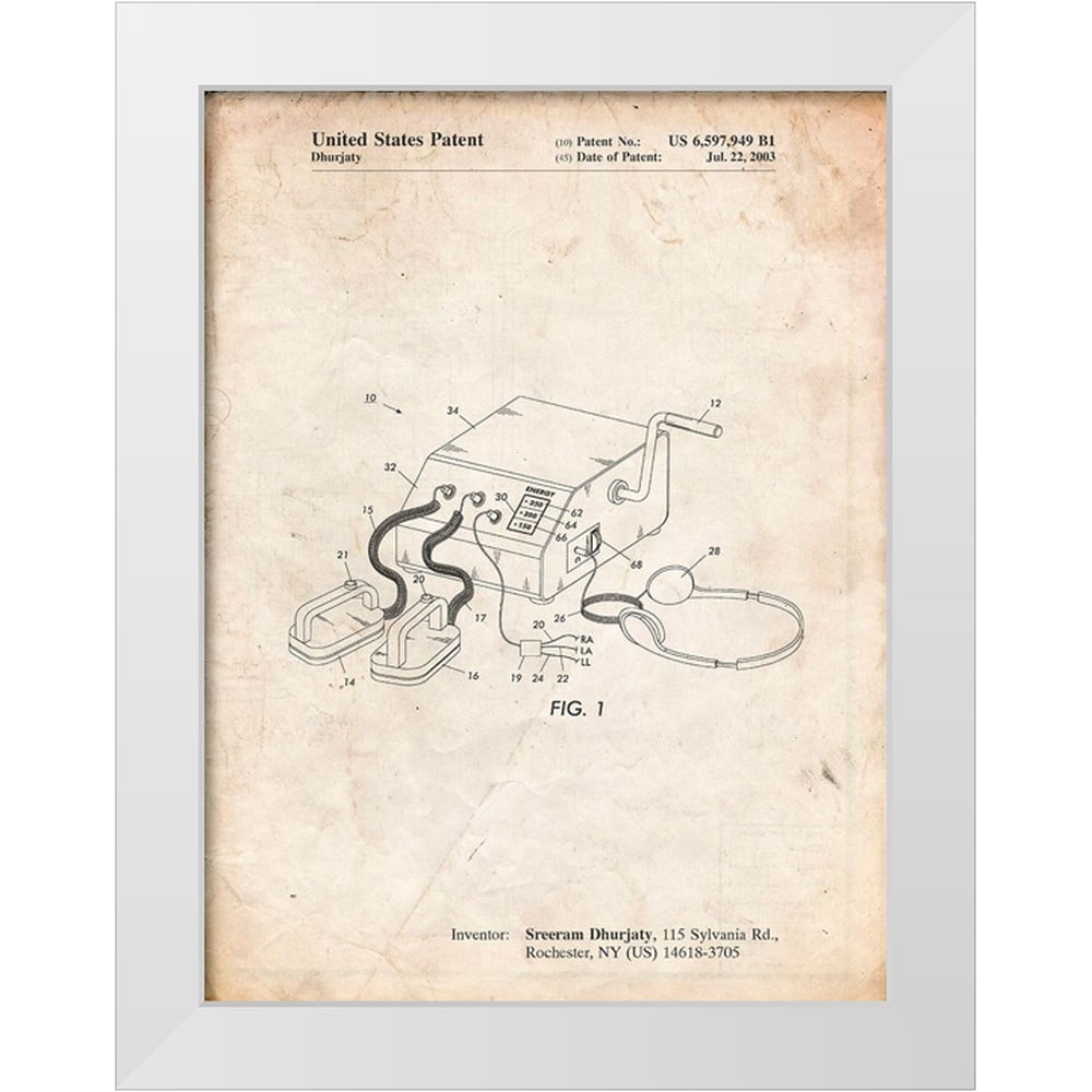 Borders, Cole 19x24 White Modern Wood Framed Museum Art Print Titled ...