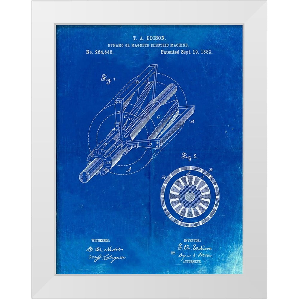 Borders, Cole 19x24 White Modern Wood Framed Museum Art Print Titled ...