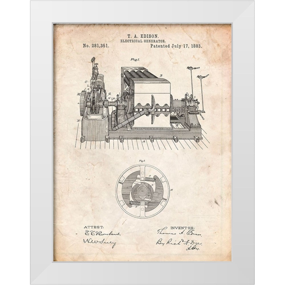 Borders, Cole 19x24 White Modern Wood Framed Museum Art Print Titled - PP794-Vintage Parchment ...