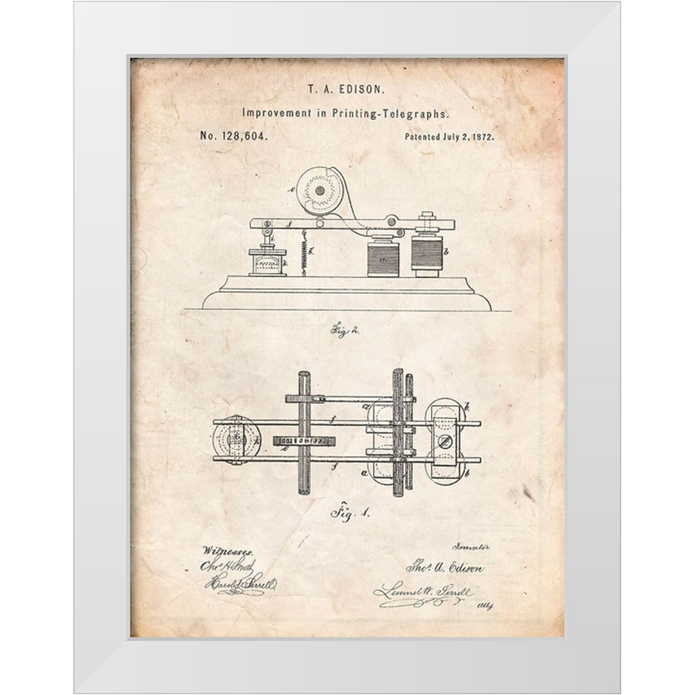 Borders, Cole 19x24 White Modern Wood Framed Museum Art Print Titled ...