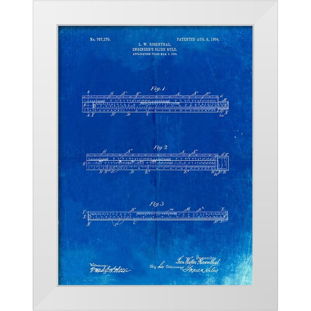 Borders, Cole 19x24 White Modern Wood Framed Museum Art Print Titled ...