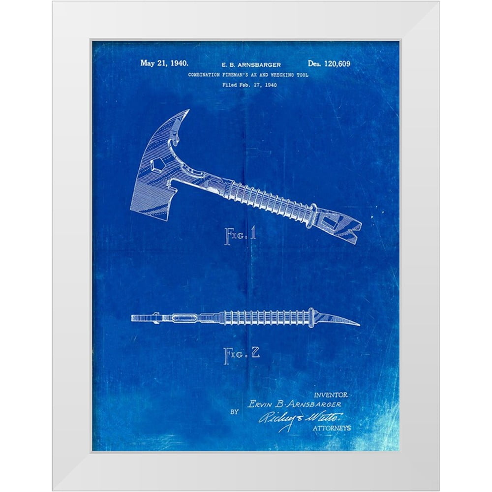 Borders, Cole 19x24 White Modern Wood Framed Museum Art Print Titled ...