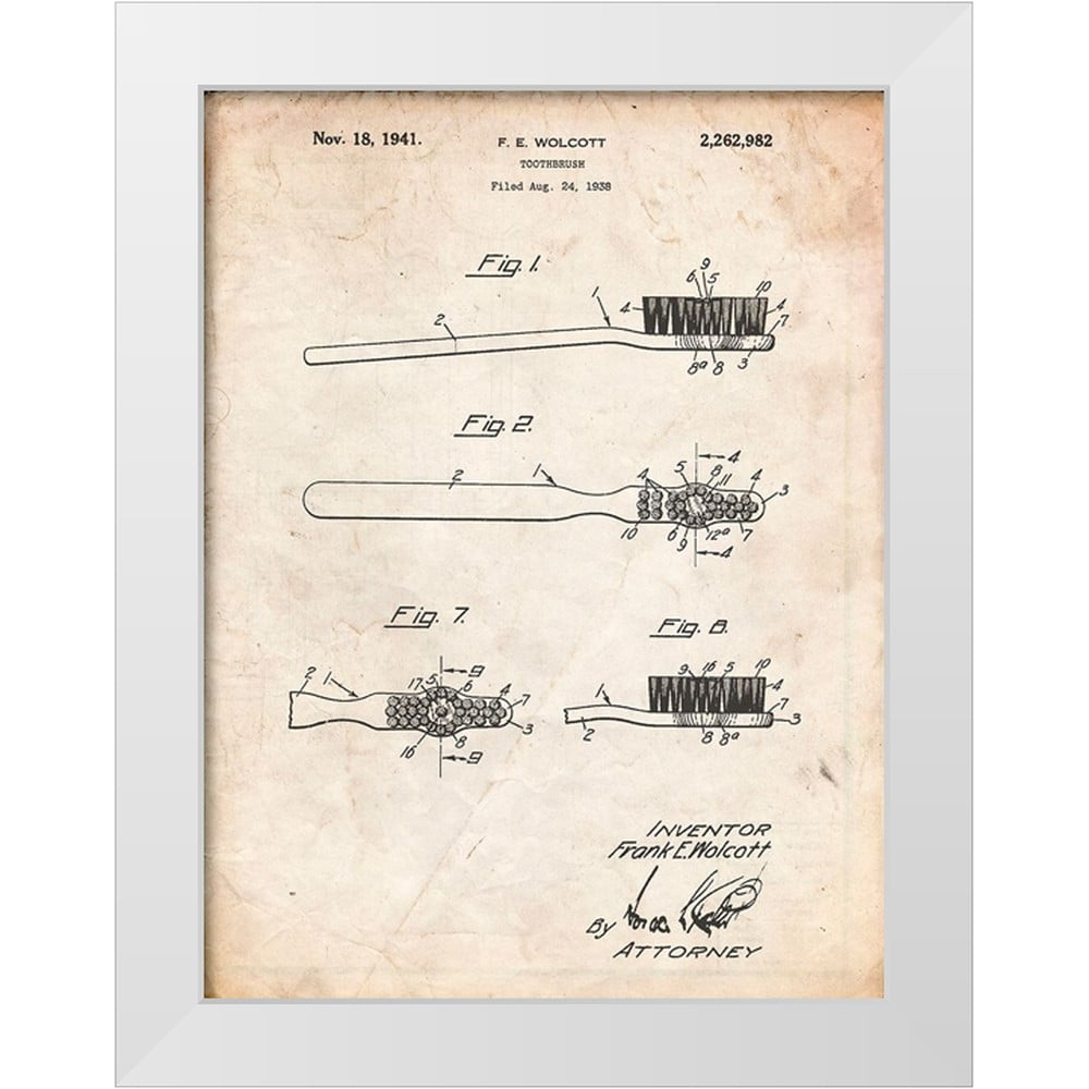 Borders, Cole 19x24 White Modern Wood Framed Museum Art Print Titled ...