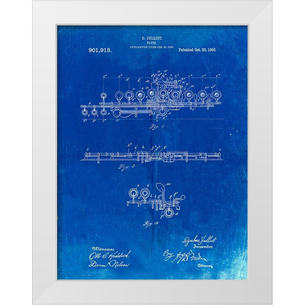 Borders, Cole 19x24 White Modern Wood Framed Museum Art Print Titled ...