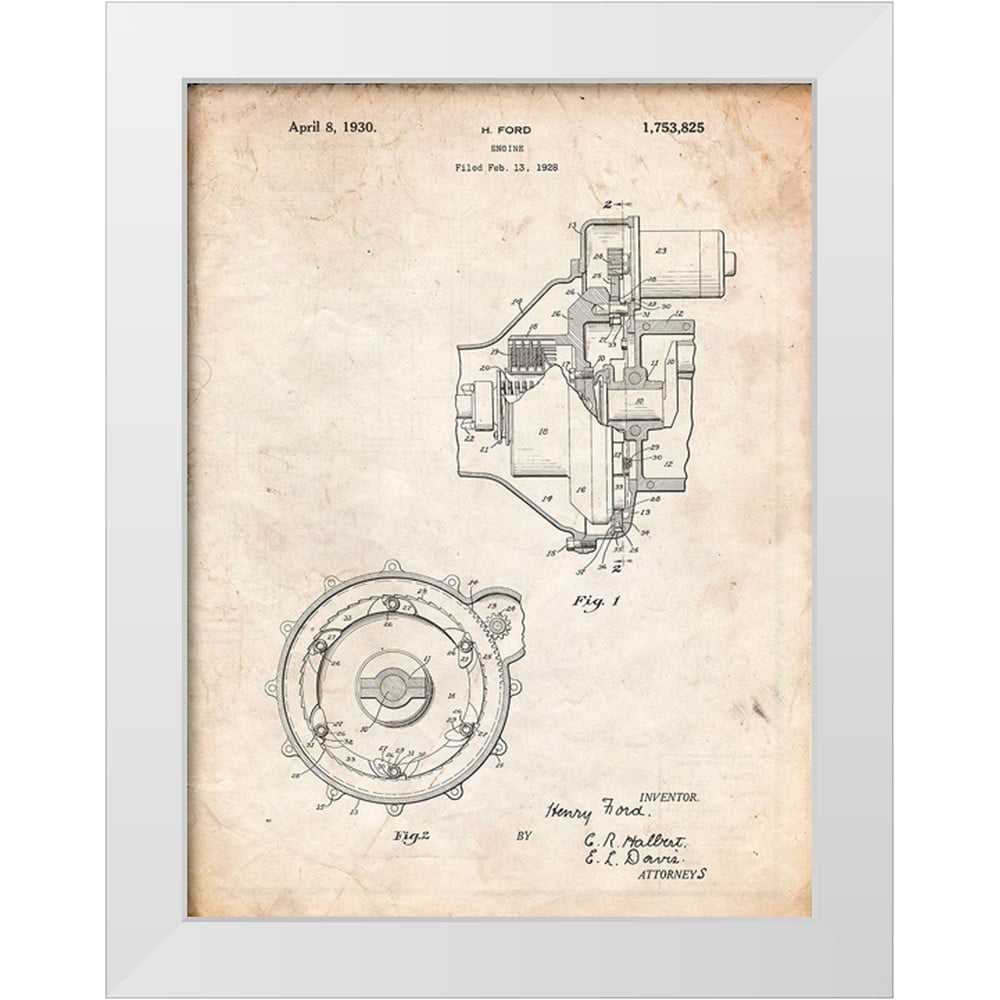 Borders, Cole 19x24 White Modern Wood Framed Museum Art Print Titled ...
