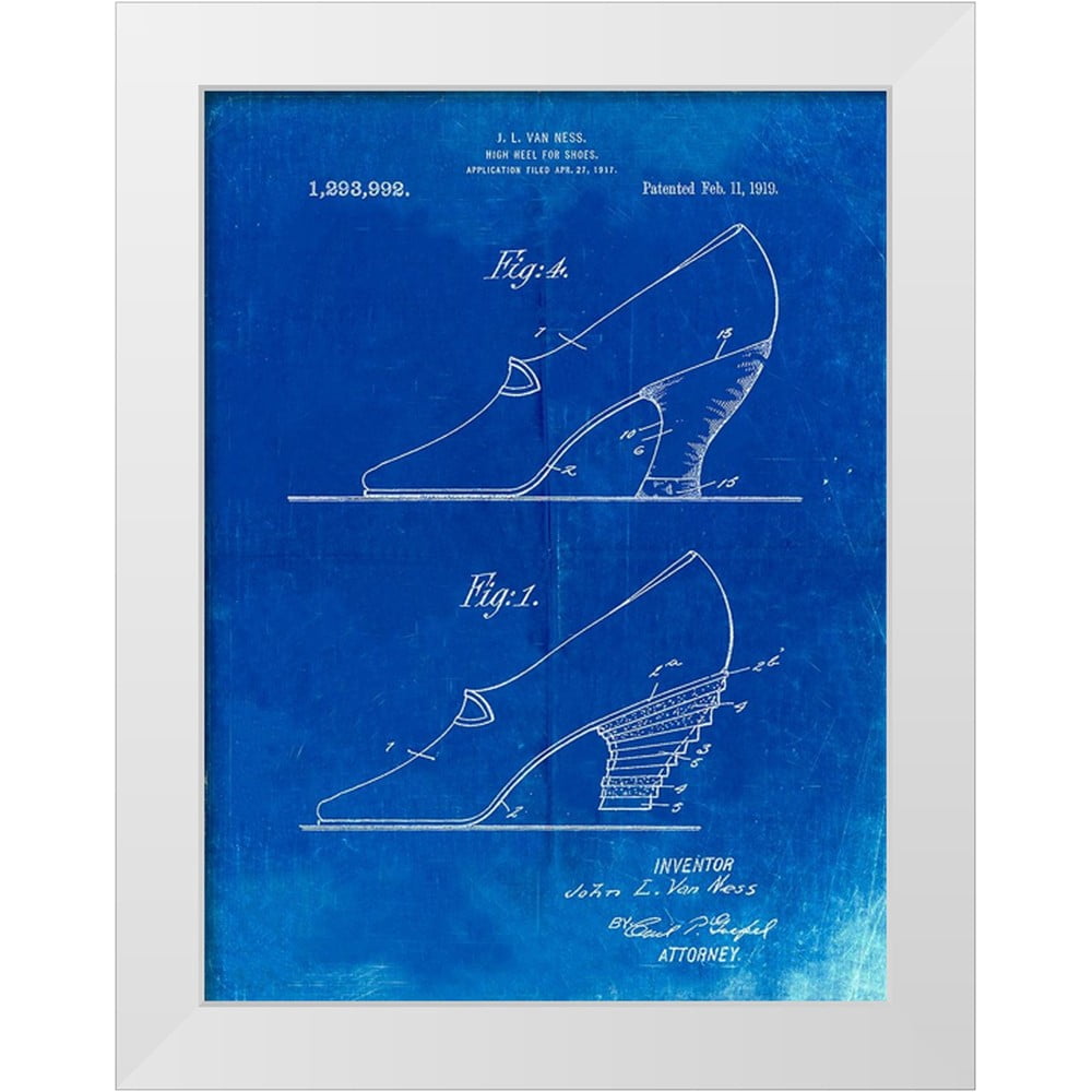 Borders, Cole 19x24 White Modern Wood Framed Museum Art Print Titled ...