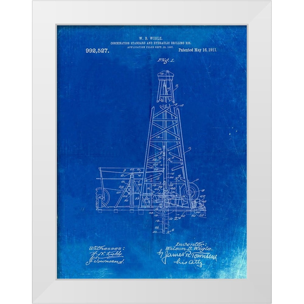 Borders, Cole 19x24 White Modern Wood Framed Museum Art Print Titled ...