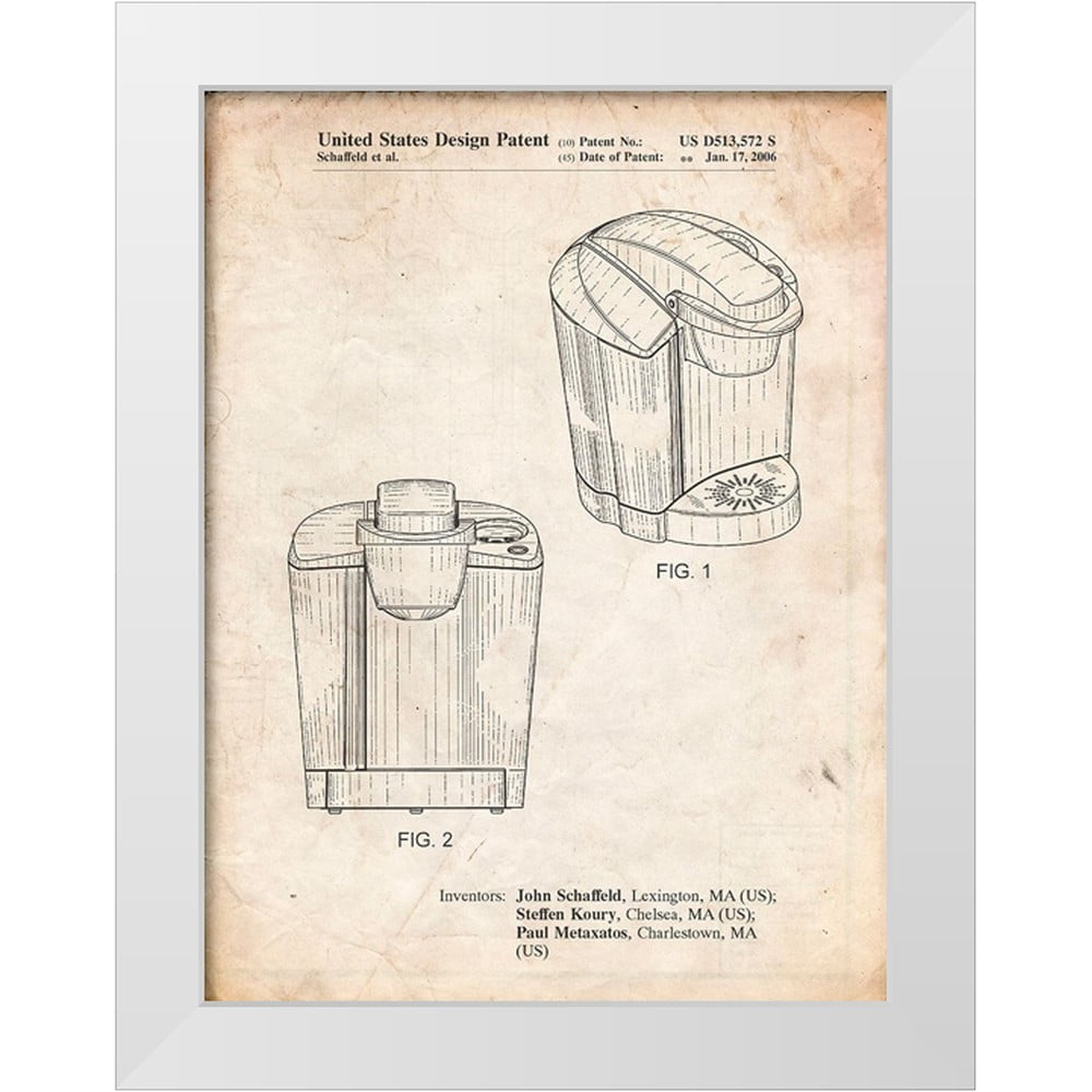 Borders, Cole 19x24 White Modern Wood Framed Museum Art Print Titled ...