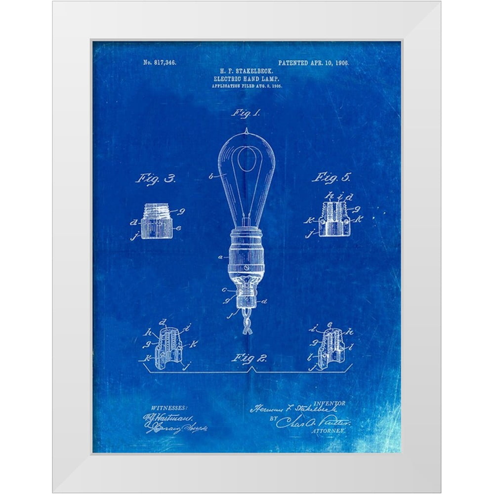Borders, Cole 19x24 White Modern Wood Framed Museum Art Print Titled ...