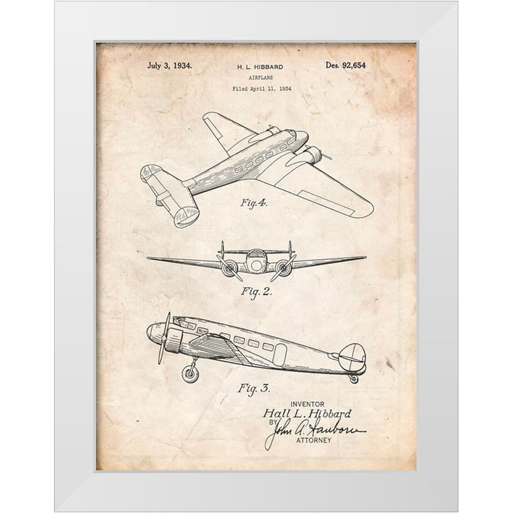 Borders, Cole 19x24 White Modern Wood Framed Museum Art Print Titled - PP945-Vintage Parchment ...