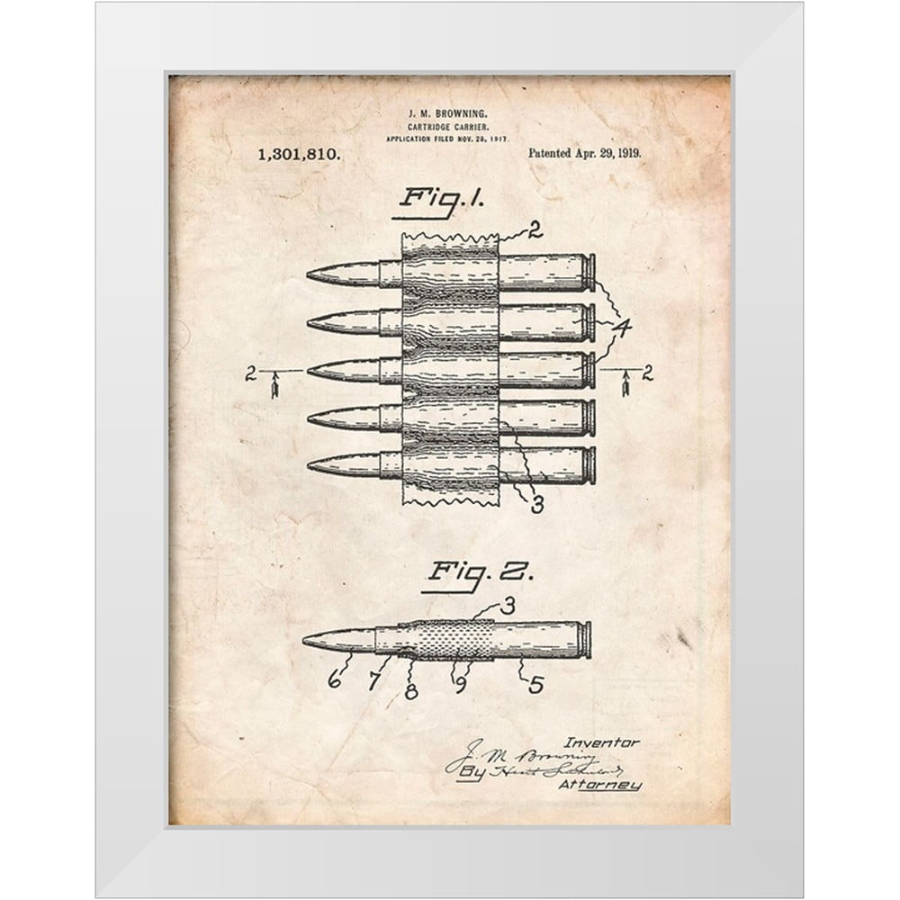 Borders, Cole 19x24 White Modern Wood Framed Museum Art Print Titled ...