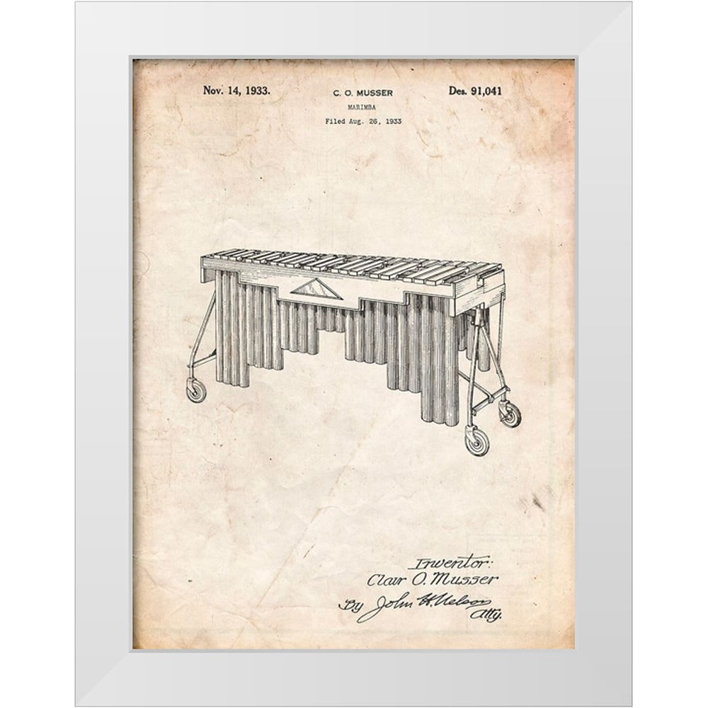 Borders, Cole 19x24 White Modern Wood Framed Museum Art Print Titled ...