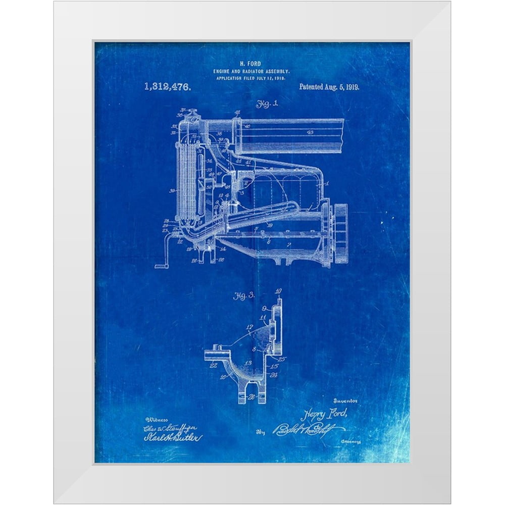 Borders, Cole 19x24 White Modern Wood Framed Museum Art Print Titled ...