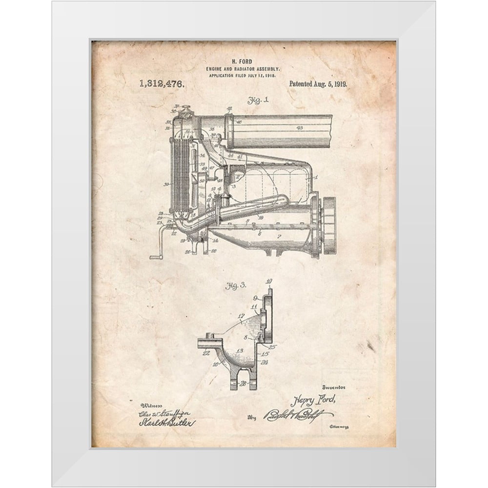 Borders, Cole 19x24 White Modern Wood Framed Museum Art Print Titled ...