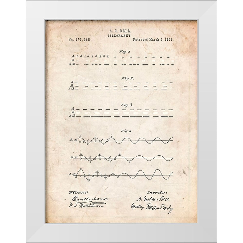 Borders, Cole 19x24 White Modern Wood Framed Museum Art Print Titled ...